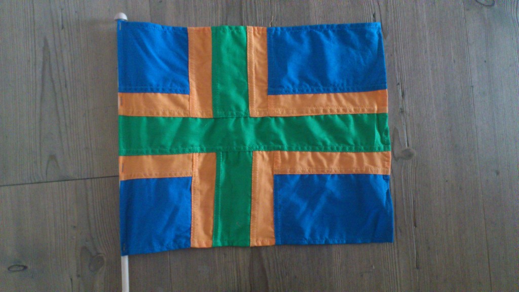 Vendelbrog flag på pind